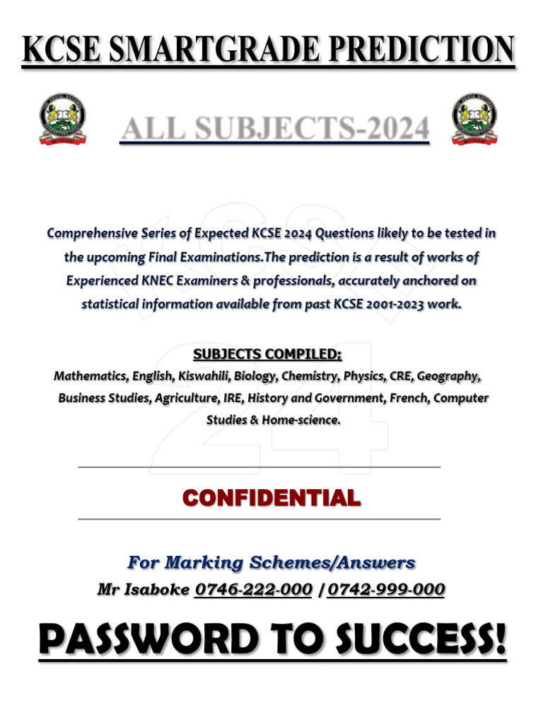 Kcse 2024 Smartgrade Predictions | PDF