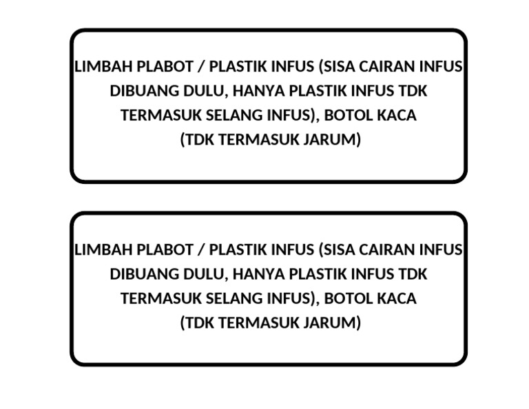 Sticker Limbah Infus Daur Ulang | PDF