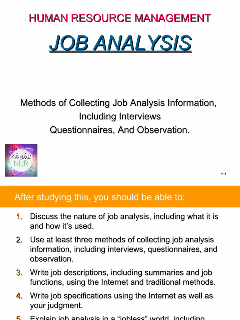Job Analysis Methods | PDF