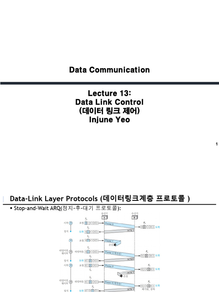 Lec13 Data Link Control | PDF