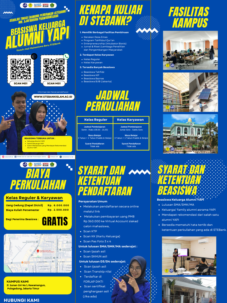 Brosur Pendaftaran STEBank Beasiswa Keluarga Alumni YAPI (300 X 210 MM ...