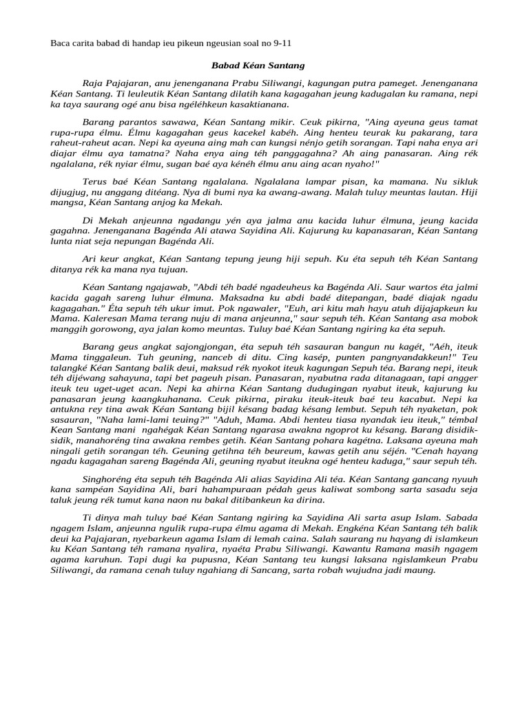 Babad Kean Santang | PDF