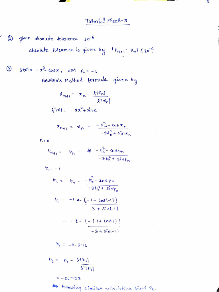 MA-201 Tutorial sheet-3 | PDF