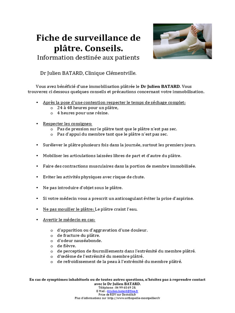 Fiche de Surveillance de Platre | PDF