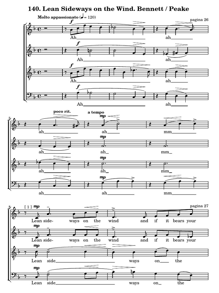 Lean Sideways On The Wind | PDF | Musical Forms