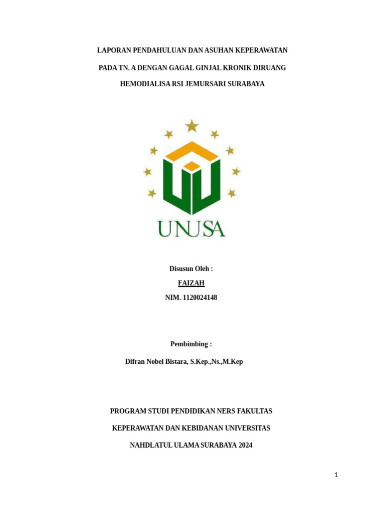 Askep Gagal Ginjal Faizah KMB 1 | PDF