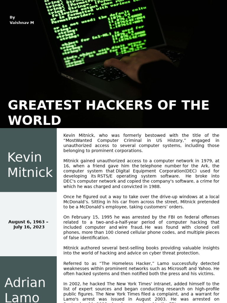 Greatest Hackers | PDF
