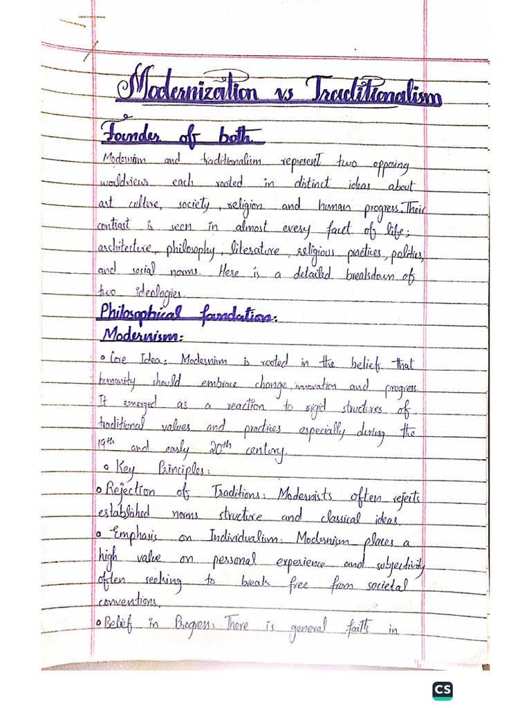 Modernization Vs Traditionalism | PDF