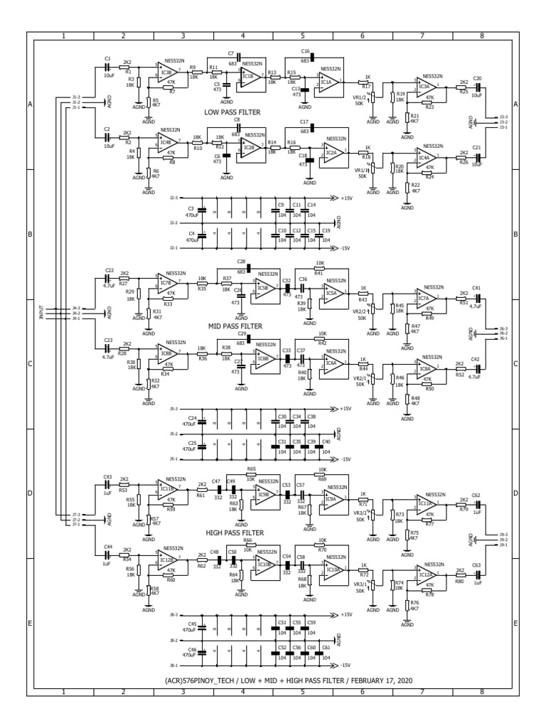 Active X-Over (LMH Pass Filter) | PDF