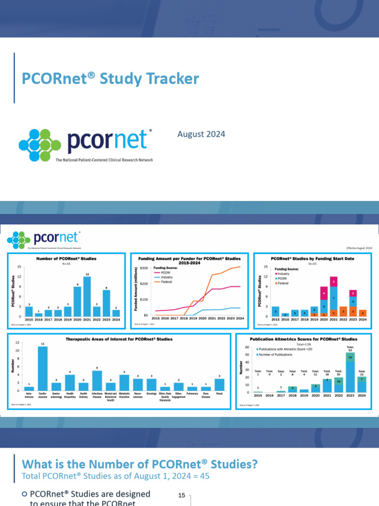 PCORnet Study-Tracker 30aug2024 | PDF