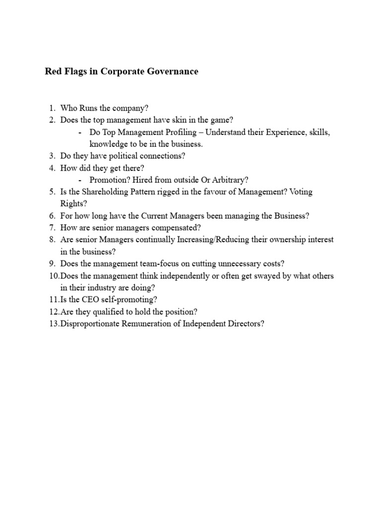 Red Flags | PDF