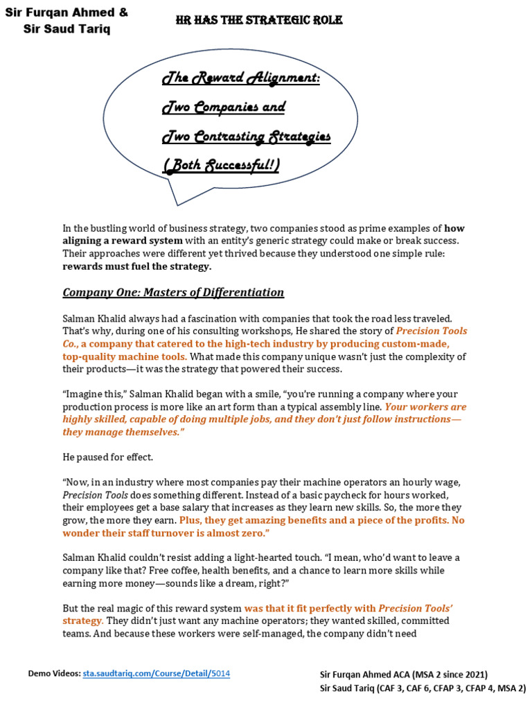 Story No 1 - The Reward Alignment | PDF