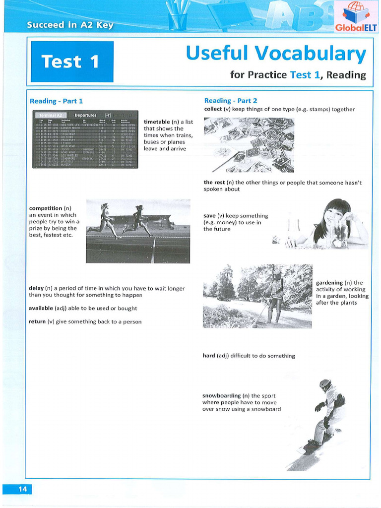 Reading Succeed KET Test 1 | PDF