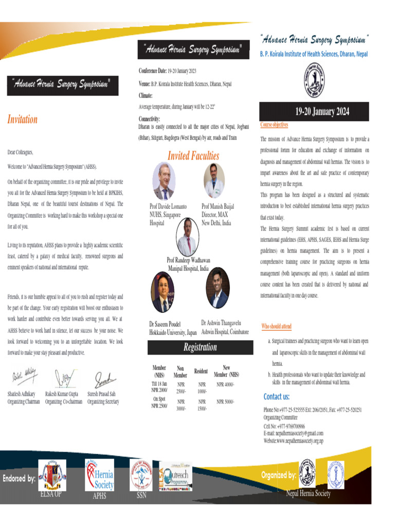 Brochure Hernia Surgery Symposium 2024 | PDF