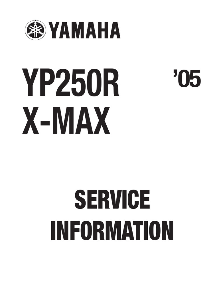 XMAX250 2005 Szerviz Infok Angol | PDF
