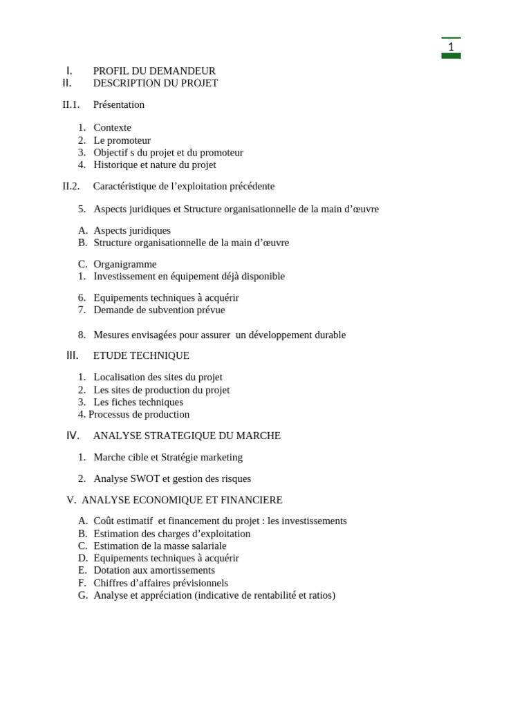 Canevas Projet Tutore | PDF