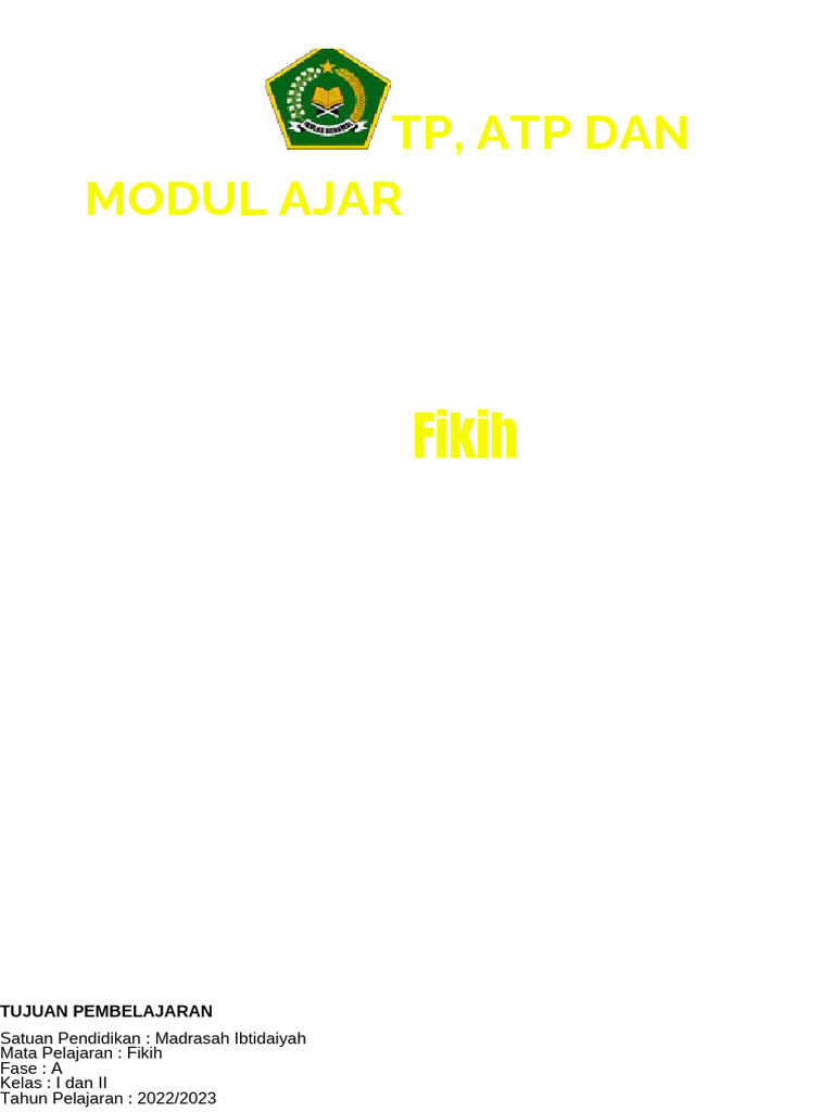 TP, Atp Dan Modul Ajar Fikih | PDF