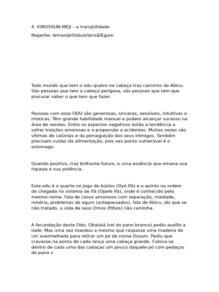 Odu 4 | PDF