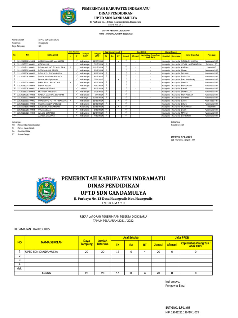Form PPDB 2021 | PDF