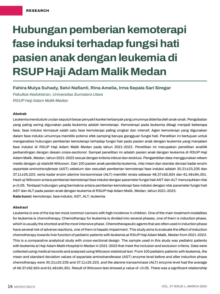 RESEARCH - Hubungan Pemberian Kemoterapi Fase Induksi Terhaap Fungsi ...