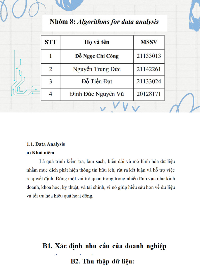 Algorithm For Data Analysis | PDF