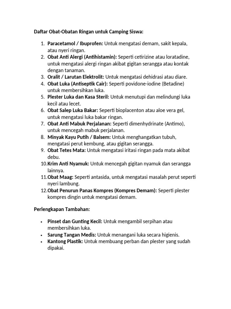 Daftar Obat-Obatan | PDF