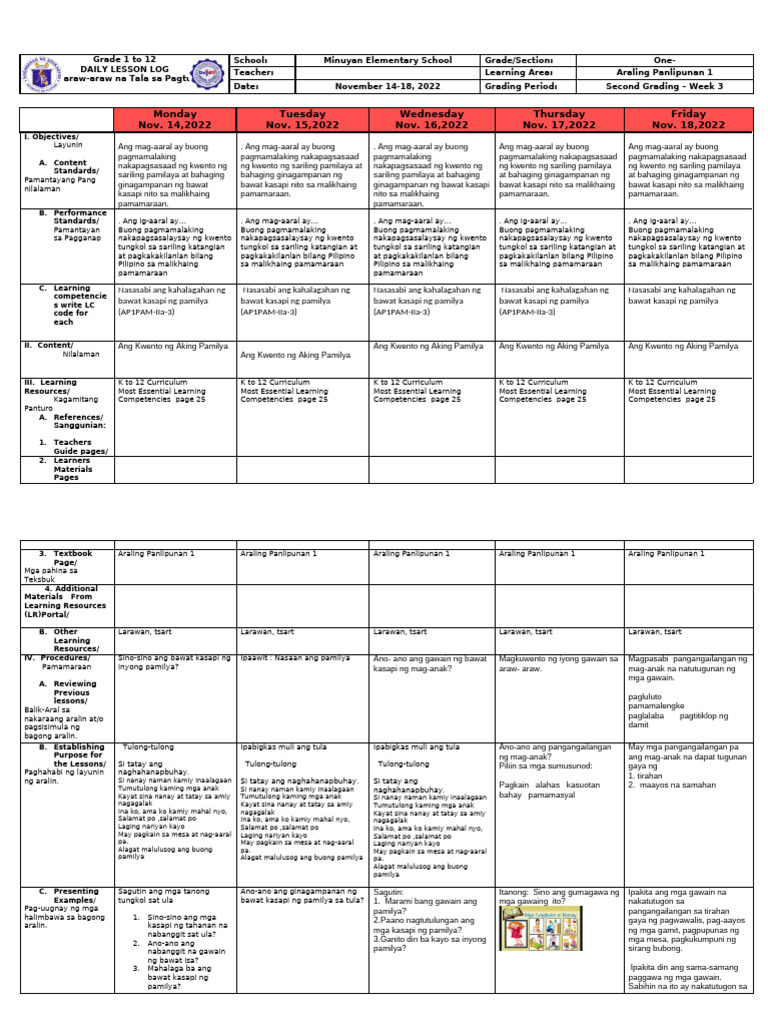 AP DLL 2nd Grading Week 3 | PDF | Learning | Career & Growth