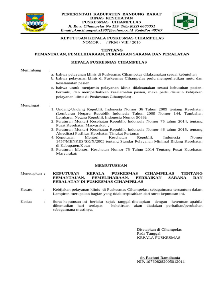 8.5.1.4 SK Pemantauan, Pemeliharaan, Perbaikan Saran Dan Prasarana | PDF