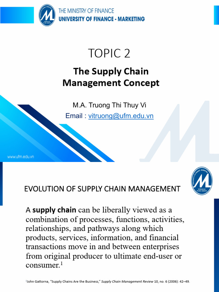 TOPIC 2 - The Supply Chain Management Concept | PDF