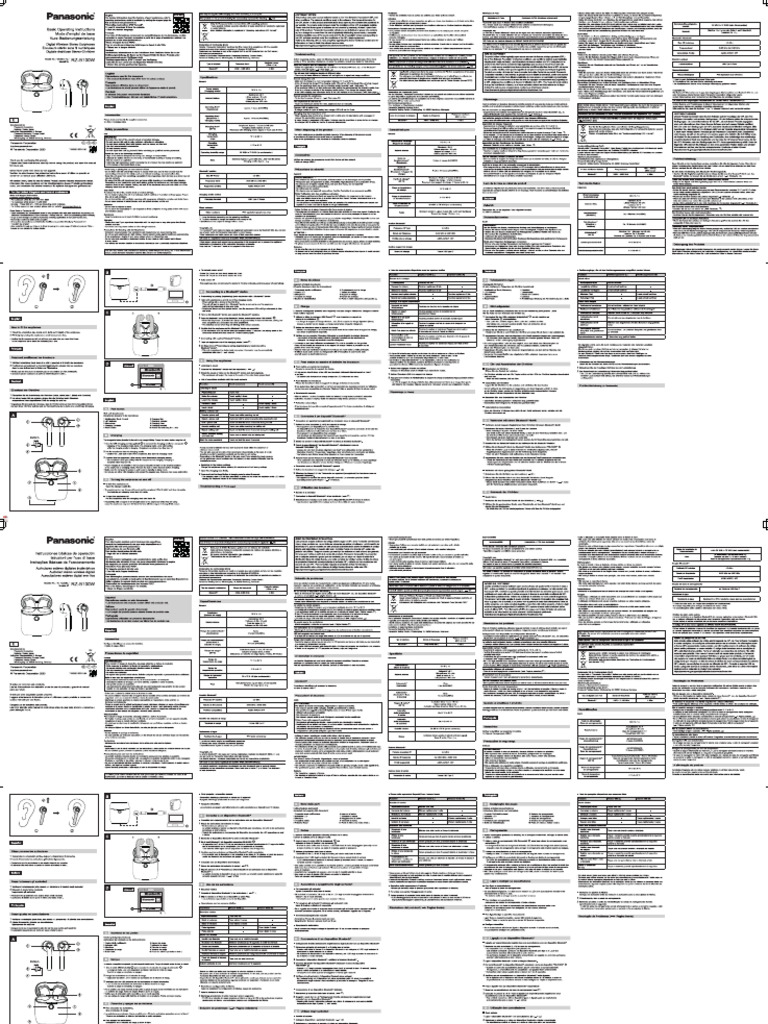 Casti Panasonic RZ-B100W | PDF