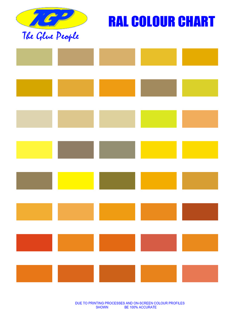 TGP RAL Colour Chart | PDF