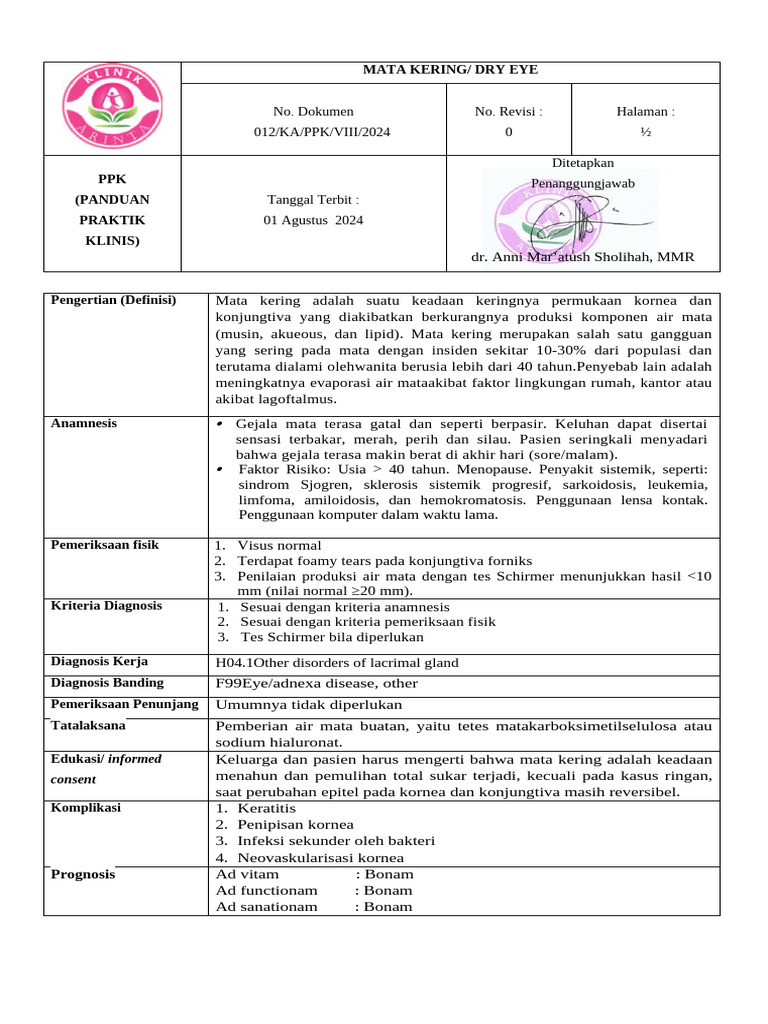 PPK Mata Kering | PDF