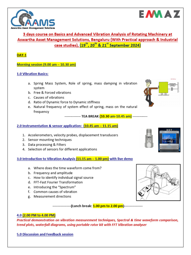 3 Days Advanced Vibration Training-Practical Approach | PDF