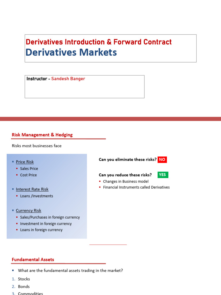 3-Derivative Markets | PDF