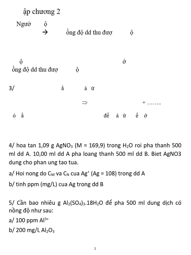 HK241 - Bài tập chương 2,3 và 6 | PDF