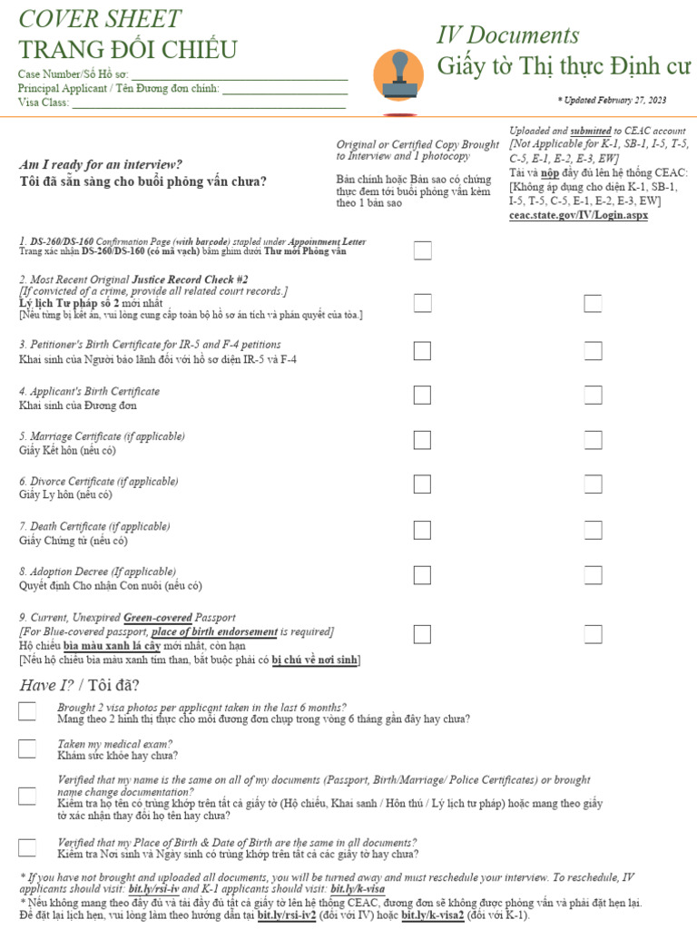 IV Interview Cover Sheet 1 | PDF