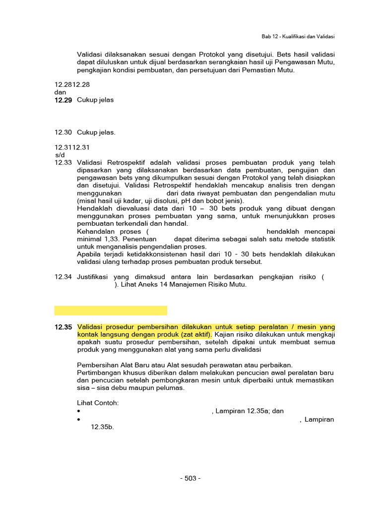 Contoh Validasi Alat - Cpob | PDF