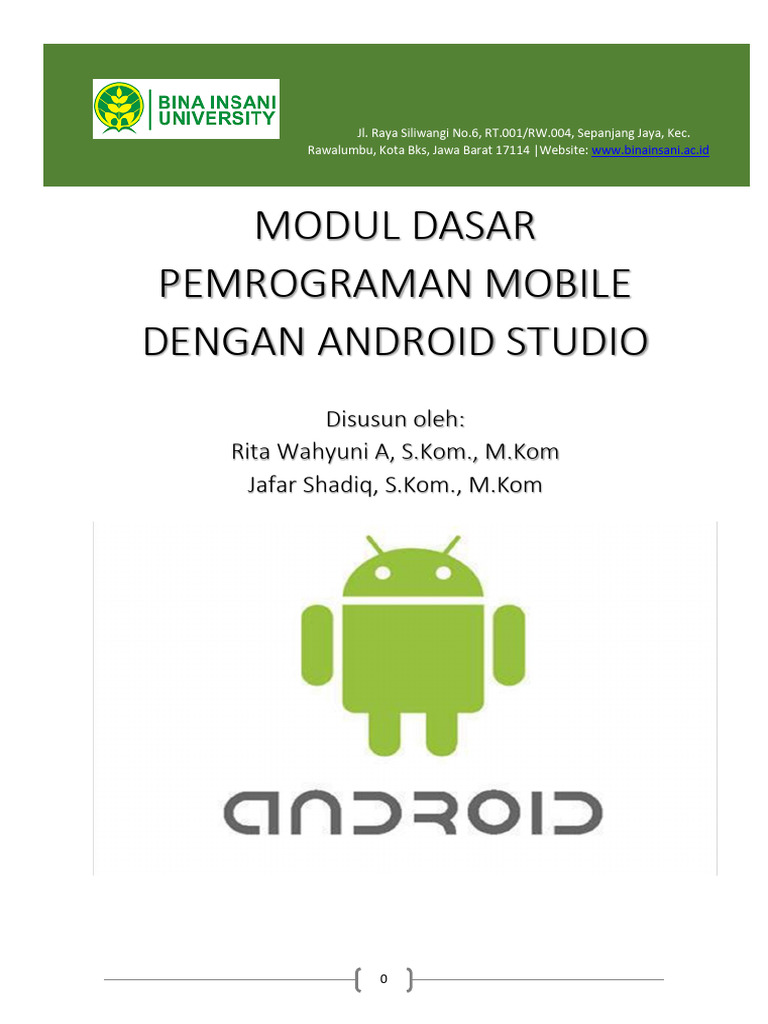 Modul Pemrograman Mobile 1-FIX | PDF