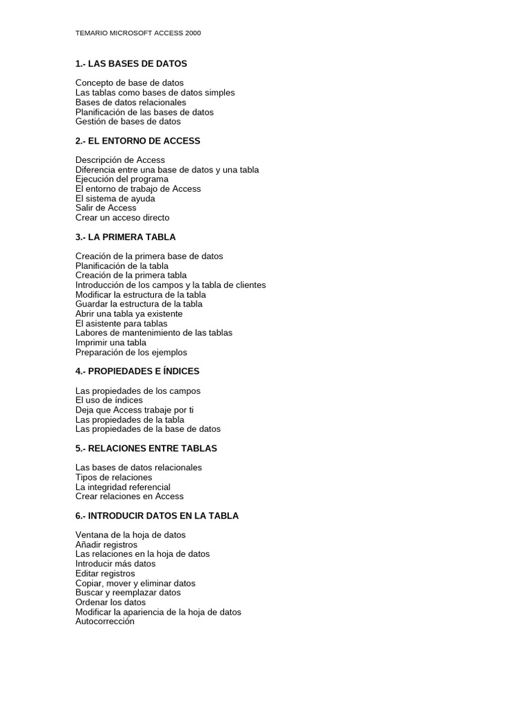 02 Microsoft Access 2000 | PDF