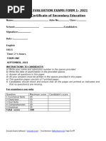 English Form 1 - Question Paper | PDF | Hospital | Pneumonia