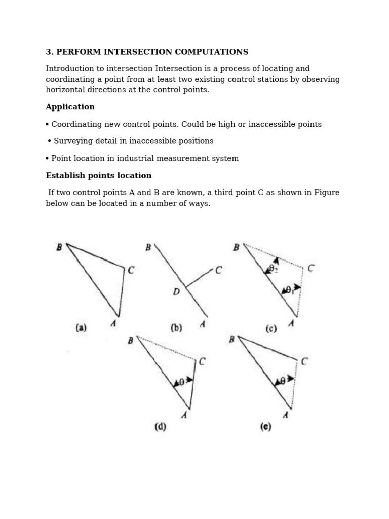 INTERSECTION AND RESECTION | PDF