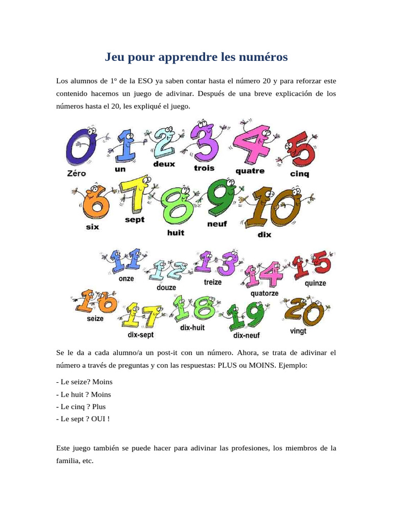 Jeu Des Numéros | PDF