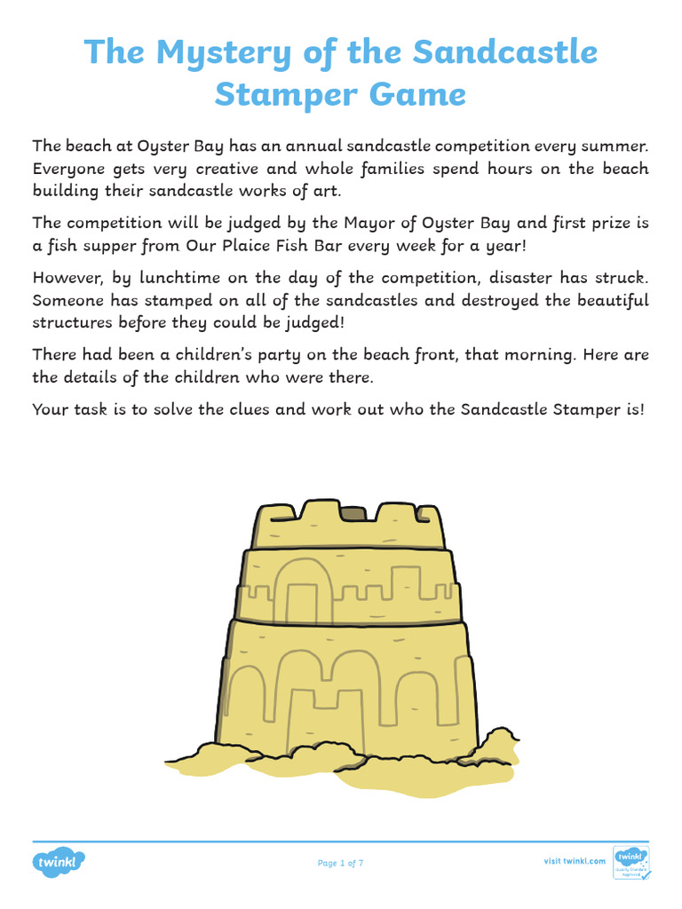 Sandcastle Mystery | PDF