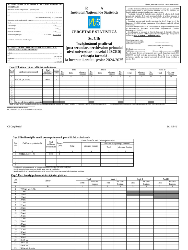 sc51b 2024 2025 Chestionar | PDF