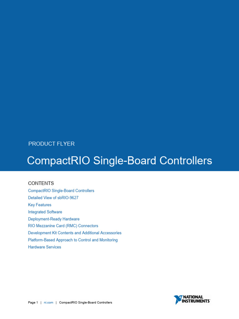 CompactRIO Single-Board Controllers Overview | PDF | Hardware ...