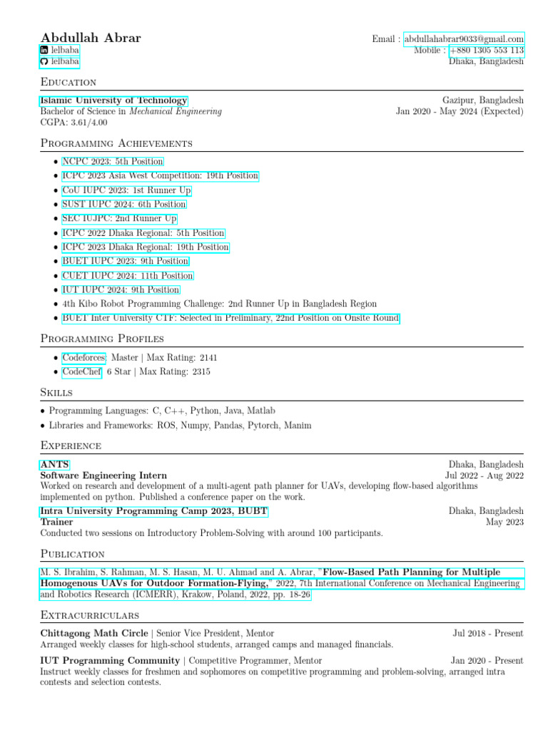 cv-abdullah-abrar | PDF