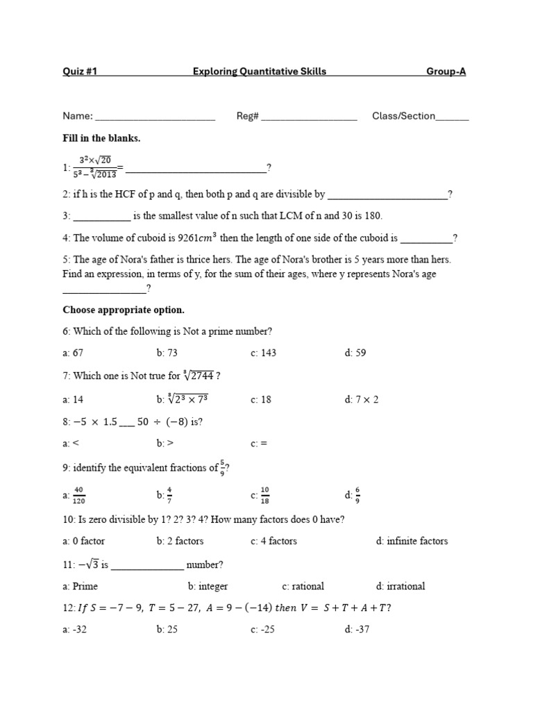 Quiz - EQS - FA24 | PDF