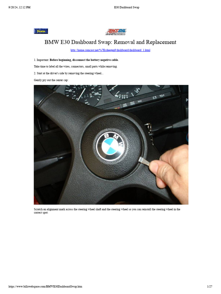 E30 Dashboard Swap | PDF | Electrical Connector | Automotive Technologies