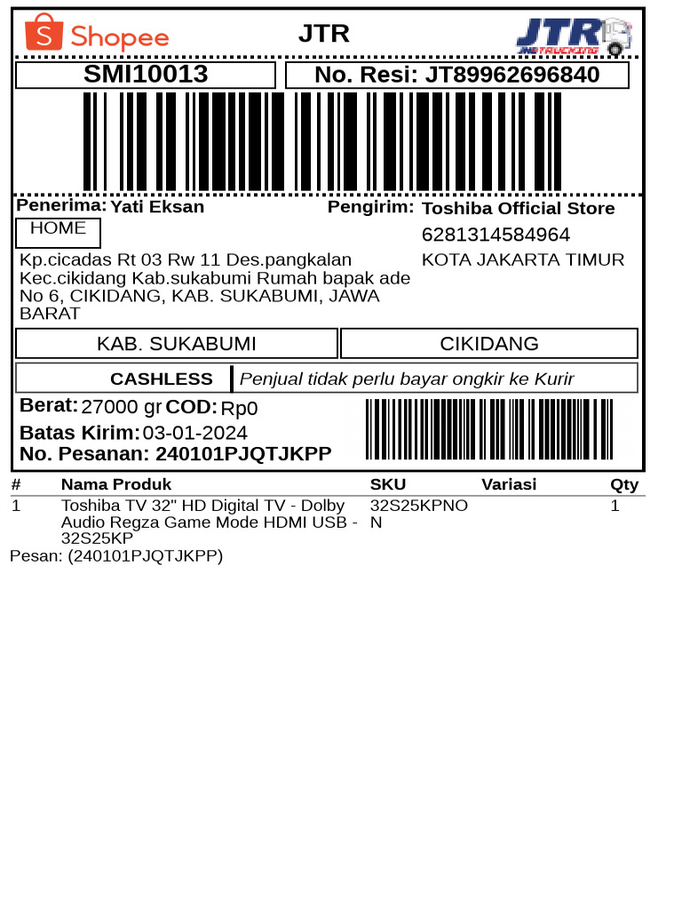 label jne 18 | PDF