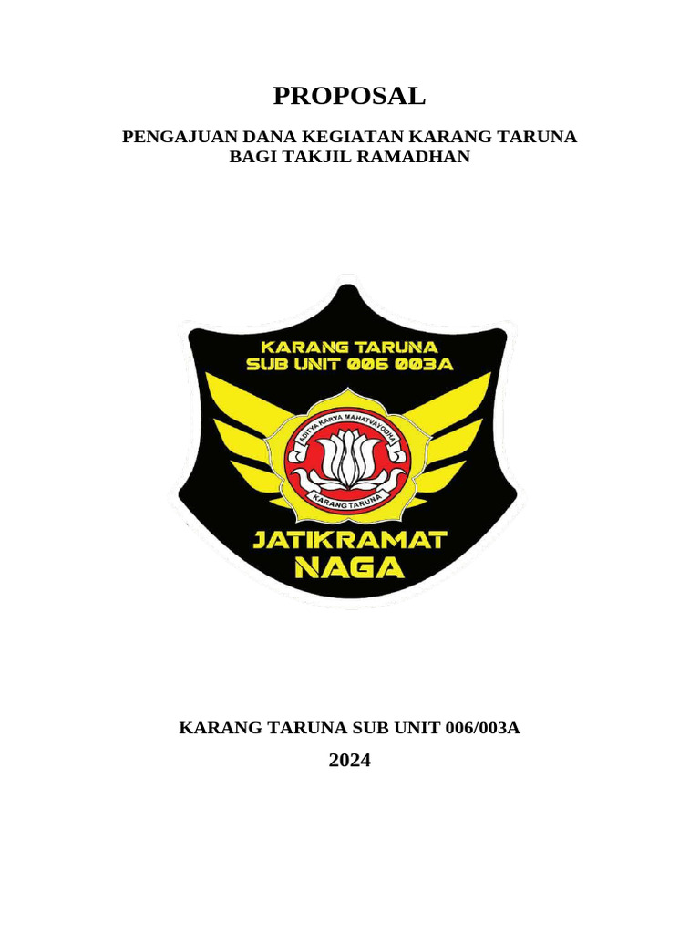 Proposal Bagi Takjil Katar 2024 | PDF